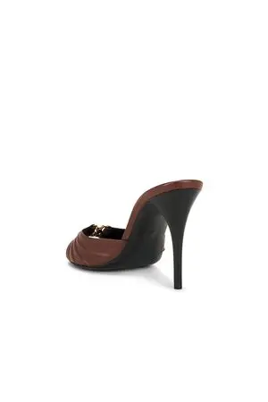 Saint Laurent Babylone Mule Sandal - Aesthetic Brown
