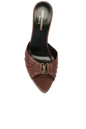 Saint Laurent Babylone Mule Sandal - Aesthetic Brown