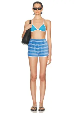 SPORTY & RICH Kate Bikini Top - Juniper