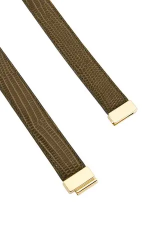 TOTEME Slide Clasp Lizard Embossed Belt