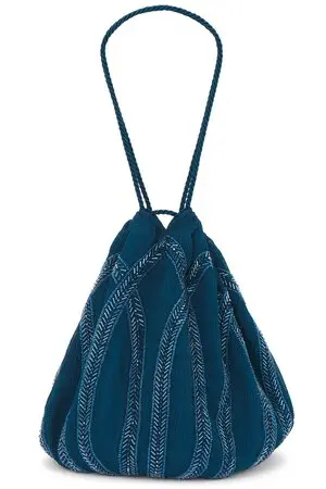 Saint Laurent Supple Pochon Bag - Dark Petrolio