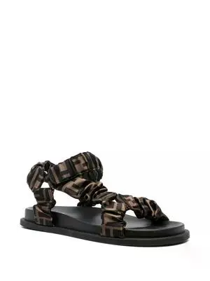 Fendi Ff Print Flat Sandals