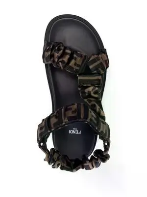 Fendi Ff Print Flat Sandals