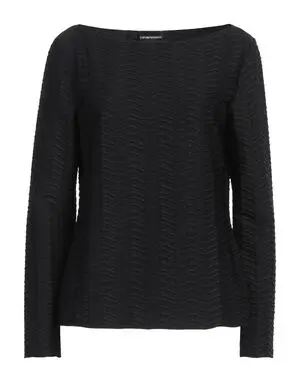 Emporio Armani T-shirt With Boat Neckline - Black