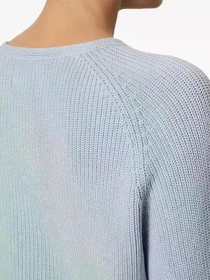 Marc O'polo Ribbed-knit Round-neck Sweater - Blue