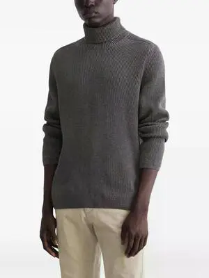 Marc O'polo Ribbed-knit Turtleneck Sweater - Grey