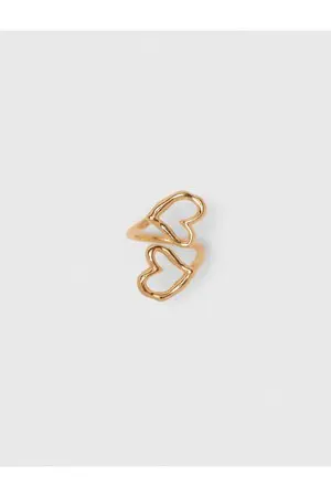 Maje Double Heart Ring - Gold