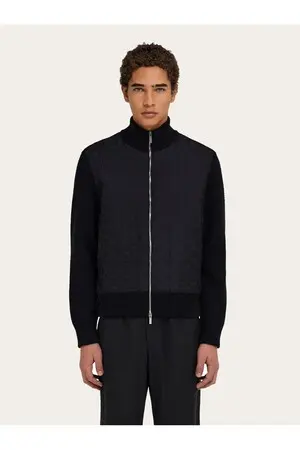 FERRAGAMO Knitted Bomber Jacket - Black