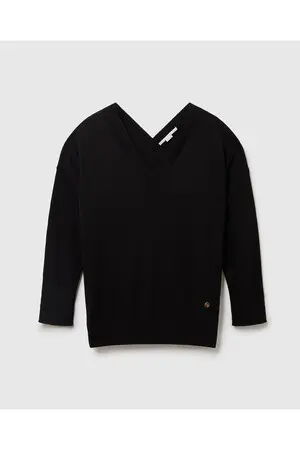 Stella McCartney V-neck Long-sleeved Sweater - Black