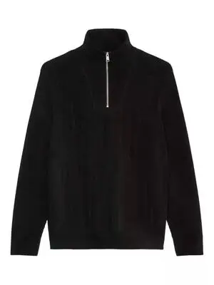 Marc O'polo Ribbed Quarter-zip Sweater - Black