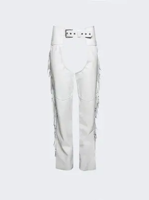 ANGELICA MONTINI Sette Fringe Leather Chaps