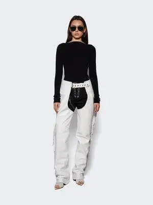 ANGELICA MONTINI Sette Fringe Leather Chaps