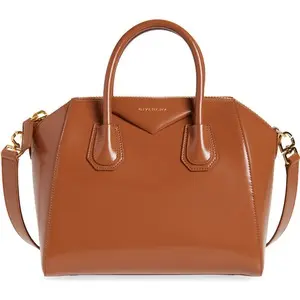 Givenchy Small Antigona Leather Satchel - Caramel Brown