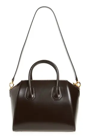 Givenchy Small Antigona Leather Satchel - Chocolate