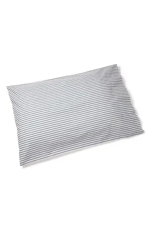 PETITE PLUME French Ticking Stripes Set Of 2 Cotton Percale Pillowcases - Navy