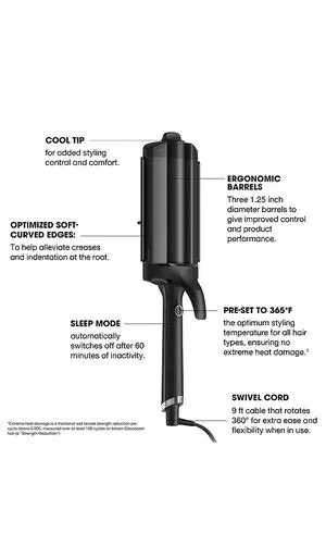 GHD Wave Triple Barrel Waver - Black