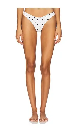 L'academie By Marianna Cherie Bikini Bottom - Cream & Black Dot