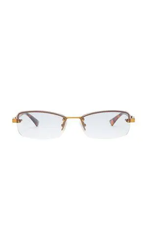Le Specs Enigmatic Sunglasses - Antique Gold  Dark Tort  & Smoke Grad
