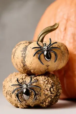 Anthropologie Pumpkin Pin Charms Spider