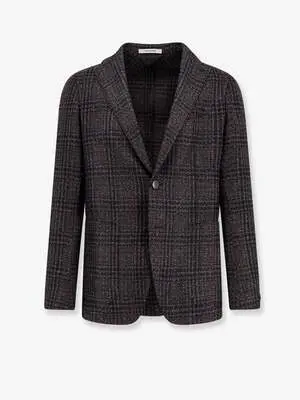 Tagliatore Singlebreasted Virgin Wool Blend Blazer - Brown