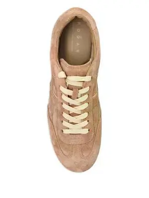Hogan Olympia H-detail Leather Trainers - Brown