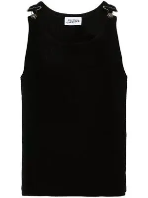 JEAN PAUL GAULTIER Ribbed-knit Cotton Tank Top