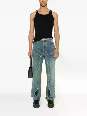 JEAN PAUL GAULTIER Ribbed-knit Cotton Tank Top