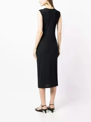 JIL SANDER Round Neck Sleeveless Maxi Dress