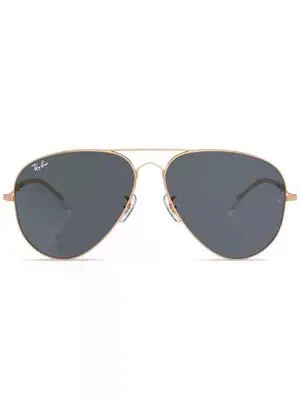 Ray-ban Old Aviator Logo-engraved Sunglasses - Gold