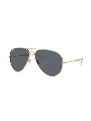 Ray-ban Old Aviator Logo-engraved Sunglasses - Gold