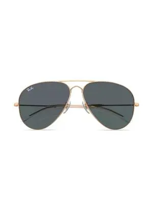 Ray-ban Old Aviator Logo-engraved Sunglasses - Gold