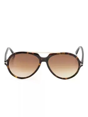 TOM FORD Oversized Sunglasses With Double Bridge - Brown