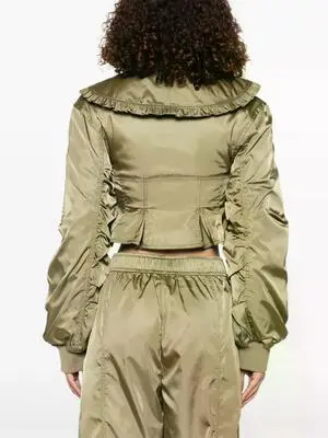 GANNI Duchess Bomber Jacket - Green