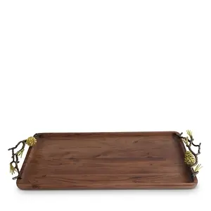 Michael Aram Pine Cone Medium Wood Tray - Brown