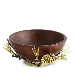 Michael Aram Pine Cone Wood Small Bowl - Brown