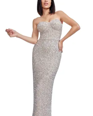 Dress The Population Vada Embellished Midi Dress - Opal