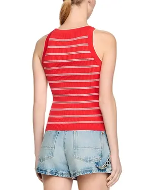 Sandro Rib Knit Vest Top