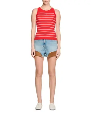 Sandro Rib Knit Vest Top
