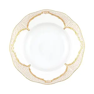HEREND Canton Rim Soup Plate - Gold