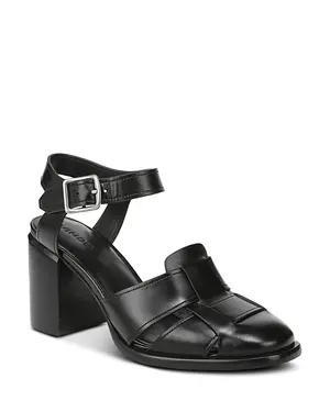 Vince Lyra Leather Sandals - Black