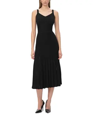 Herve Leger Rosa Fit-and-flare Midi Dress - Black