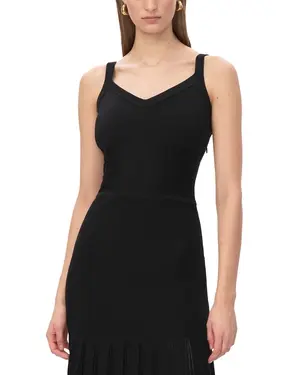 Herve Leger Rosa Fit-and-flare Midi Dress - Black