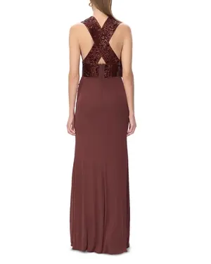 Herve Leger Lucille Gown - Coffee