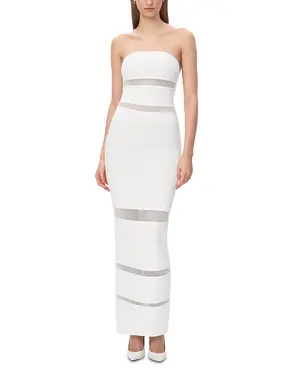Herve Leger Vera Strapless Knit Gown