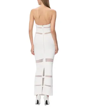 Herve Leger Vera Strapless Knit Gown