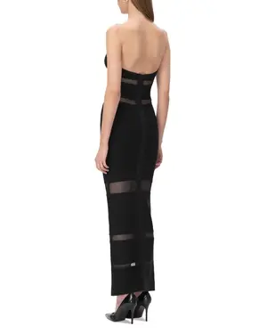 Herve Leger Vera Strapless Knit Gown - Black