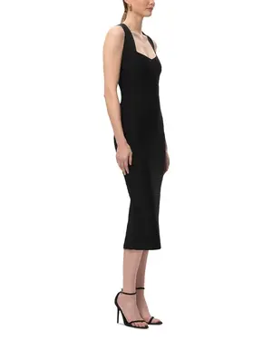 Herve Leger Halterneck Bandage Midi Dress - Black