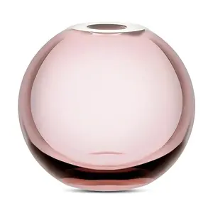 NUDE GLASS Small Mars Vase, Steel Apricot - Pink