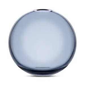 NUDE GLASS Small Mars Vase, Steel - Blue