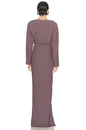 Lapointe Stretch Drape Off The Shoulder Dress